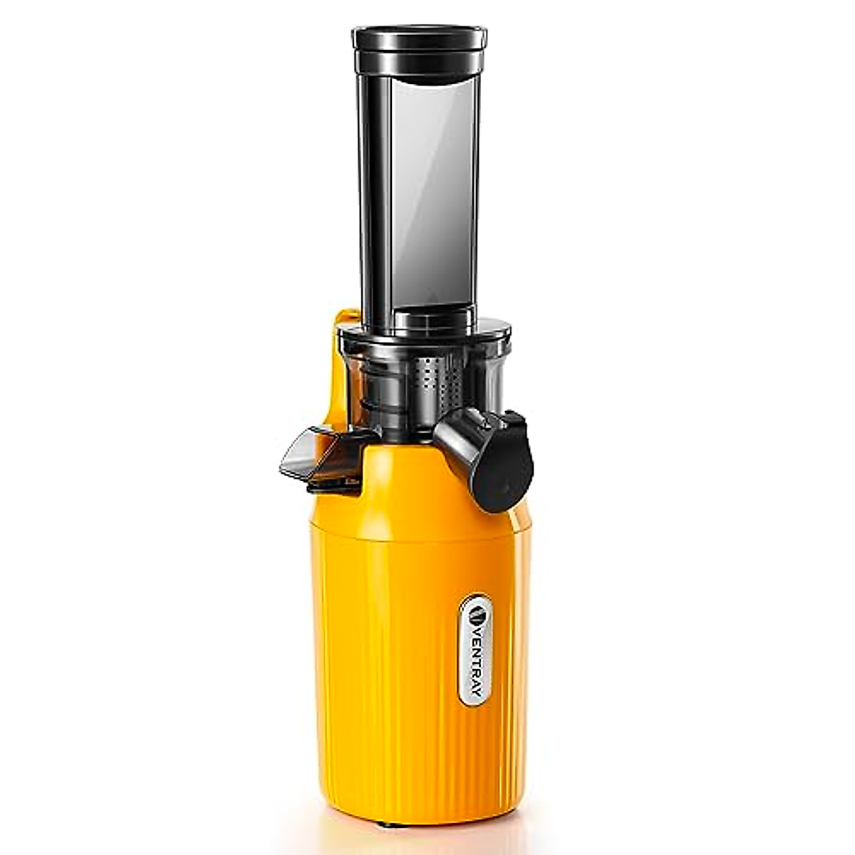 Ventray Essential Ginnie Juicer Compact Small Cold Press Juicer Masticating Slow Juicer with 60RPM Low Speed, Easy to Clean & Nutrient Dense, Eco-Friendly Packaging, Sunny Yellow