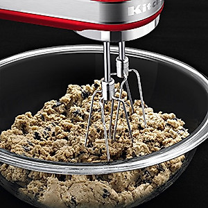 KitchenAid KHM7210ER 7-Speed Digital Hand Mixer with Turbo Beater II Accessories and Pro Whisk - Empire Red