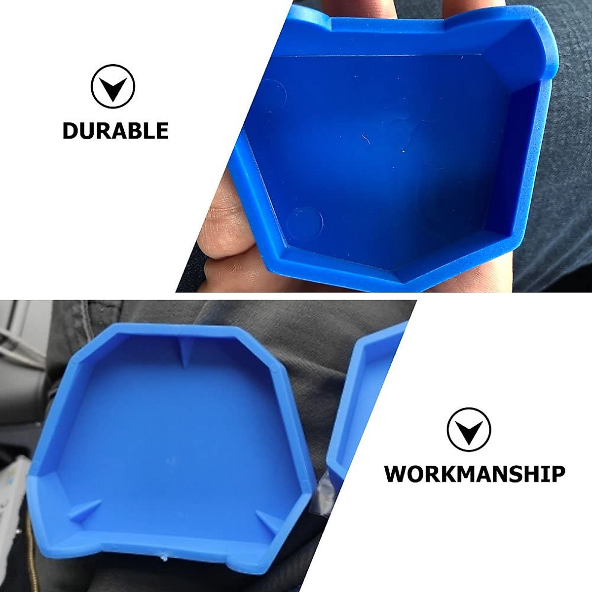 MrHugoo 6 Pcs Blue Base Former Kit Dental Lab Model Base Set Plaster Mold Filling Gypsum Base