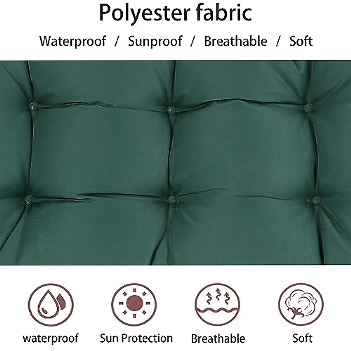 SciAza Adirondack Chair Cushion Comfortable and High Elastic Lounge Chair Cushion Waterproof UV Resistant and Soft High Back Chair Cushion for Garden and Terrace Chairs (Dark Grey,47.2 * 19.6in)