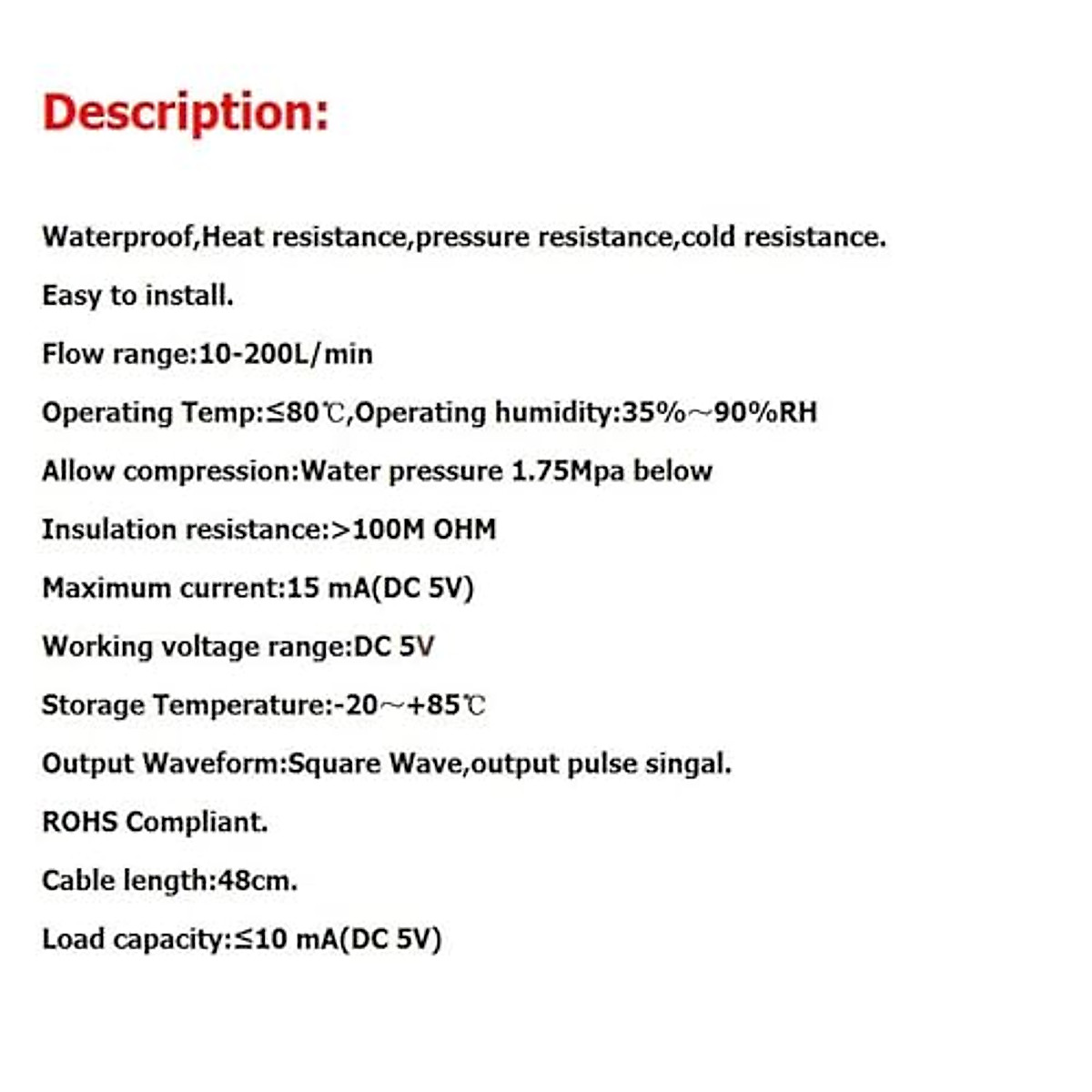 Flow Meter YF-DN50 G2 Inch Water Flow Meter Sensor 10-200L/Min High Stability and Convenient Operation