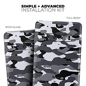 DesignSkinz Traditional Black & White Camo Protective Vinyl Decal Wrap Skin Cover Compatible with The Samsung Galaxy S20 (Screen Trim & Back Glass Skin)