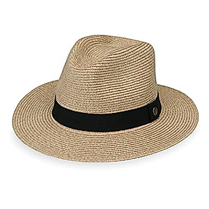 Wallaroo Hat Company Men’s Palm Beach Fedora – UPF 50+ Sun Protection, Packable Design and Adjustable Sizing – Stylish Sun-Smart Hat for Everyday Adventures and Travel (Medium/Large, Beige)