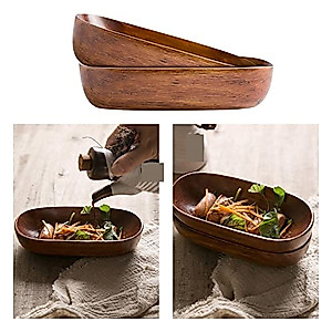 GEEKLLS Breakfast Tray Wooden Dried Fruit Dish Solid Wood Tableware Food Serving Tray Pcs Long Handle Wooden Mixing Spoon