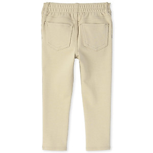 The Children's Place baby girls And Toddler Ponte Pull on Jeggings Jeans, Sandy 2 Pack, 5T US