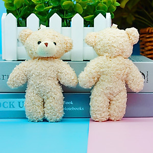 12 Pack Brown Mini Teddy Bears , 4.7 inch Tiny Soft Stuffed Teddy Bear, Small Plush Bears Bulk for Birthday Party Decor Valentine's Day Gift Graduation Party Favors Bag DIY Keychain Crafts