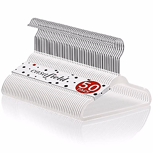 Casafield 50 Velvet Baby Hangers - 11" Size for Infant & Toddler Clothes - Ivory