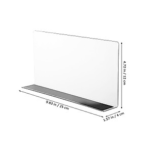 Baluue 6Pcs Clear Shelf Dividers, Magnetic Shelf Divider Organizer, Multi-Function Closets Separator Clapboard for Supermarket Goods Commodity Dividers 12cm