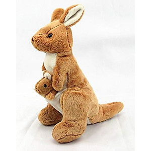 Kangaroo Stuffed Animal Plush Doll Stuffed | Super Soft, Huggable Kangaroo Toy for Baby and Toddler Boys, Girls | Cuddle Pillow Stuffed with PP Cotton Filling | Great Gift Idea for Birthda, Holidays