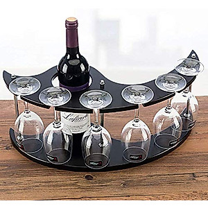 PIBM Stylish Simplicity Wine Racks Free Standing Wine Racks，Solid Wood Creative Wine Cabinet Decoration，Living Room Restaurant Kitchen Home Practical（50X20X21Cm）