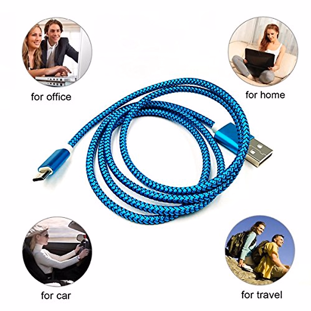 2pack 3.5ft Micro USB Cable Android Fast Charger Power Cord for Samsung S7/S6, Note 5/4, Galaxy J7 J3, Tablet Tab 3 4 S2 A 10.1 9.7 8.0 7.0 S 10.5 E 9.6 Pro Kids Lite Nook, Kindle Tablets Fire Hd Hdx