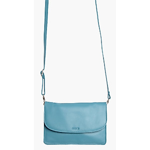 SADDLER Womens Leather Cross Body Purse Clutch Detachable Strap | Designer Sling Bag For Ladies - Teal