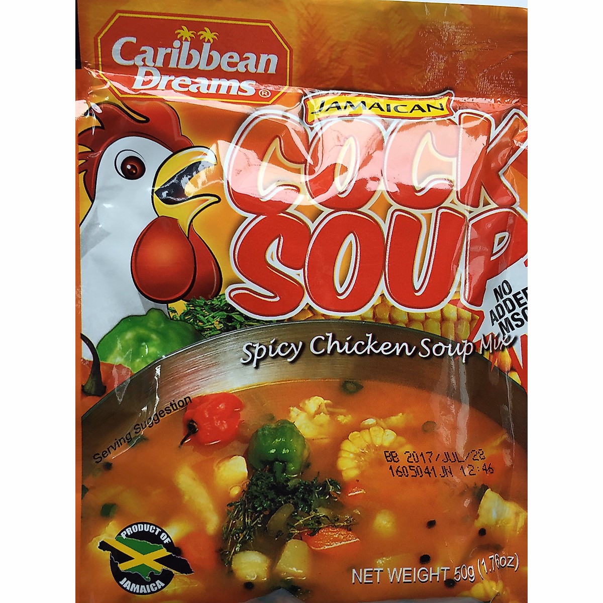 Caribbean Dreams Cock Soup"Spicy Chicken Soup Mix" 1.76 Ounce (5 Pack)