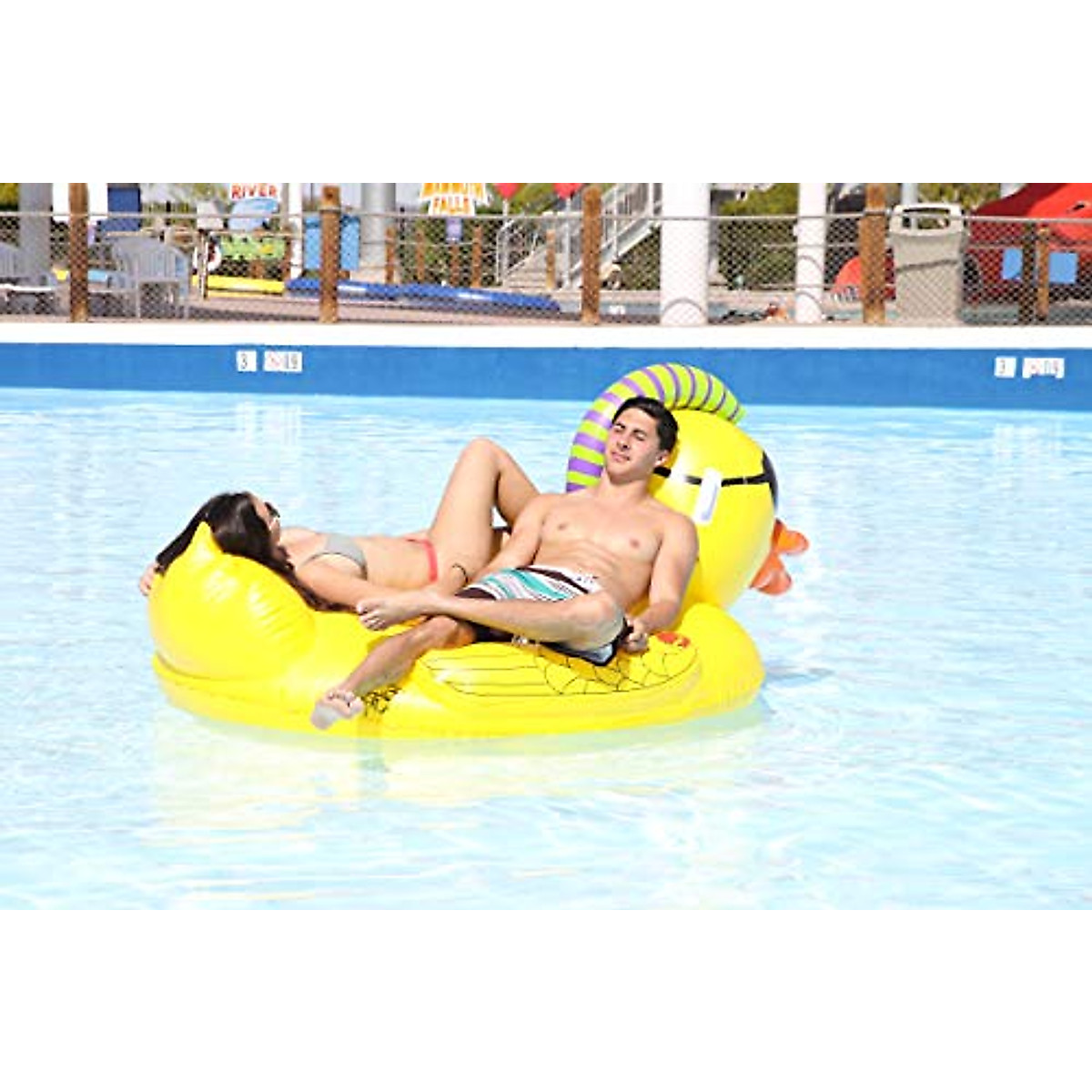 SportsStuff PUNK PIRATE DUCK Pool and Lake Float, Yellow, 70 inches