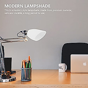 4Pcs Plastic Lamp Shade Replacement Horseshoe Plastic Lamp Shade White Lamp Shade for Floor Lamps Cover for Multi- Head Stand up Lamp Bedroom Light 5.11X3.34inch
