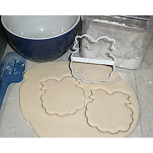 BABY BIB OUTLINE RUFFLE EDGE TIE BACK SHOWER GENDER REVEAL COOKIE CUTTER MADE IN USA PR3090