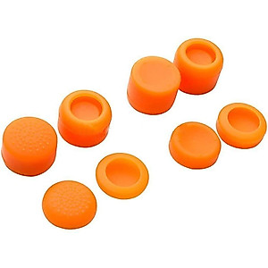 Rymfry Analog Thumb Stick Grips Cap Silicone Thumbsticks Joystick Cap Cover for PS4 PS3 PS2 Switch Pro Xbox one Xbox 360 Wii U Controller - Orange