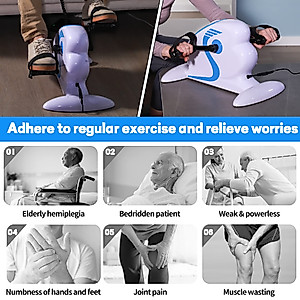 DQGM Electric Pedal Exercise Bike for Leg and arm Exercise Rehabilitation Training, Electric Pedal Exercise Bike with Leg Guards Leg Guards can be Removed for Office or Home Fitness Exercise