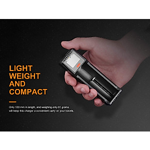 EdisonBright Fenix are-D1 USB Powered Smart Battery Charger for 21700/18650/16340 BBX5 Battery Carry case