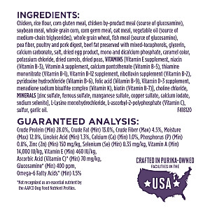 Purina ONE High Protein Dry Senior Dog Food Plus Vibrant Maturity Adult 7 Plus Formula - 8 lb. Bag