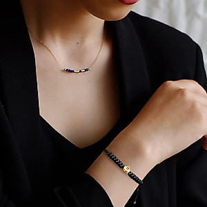 Black Initial Bracelet Initial C Charm Letter Bracelets for Women Men Teen Girls Handmade Rope Braided Initial Bracelets Heart Letter Woven Bracelet Graduation Mothers Day Gifts for Mom(C)