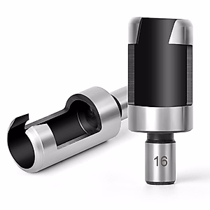 MEIGGTOOL 23pcs Woodworking Chamfer Drilling Tool, 8pcs Wood Plug Cutter Drill, 7pcs Three Pointed Countersink Drill Bit with L-Wrench, 6pcs 1/4" Hex 5 Flute 90 Degree Countersink Drill Bits