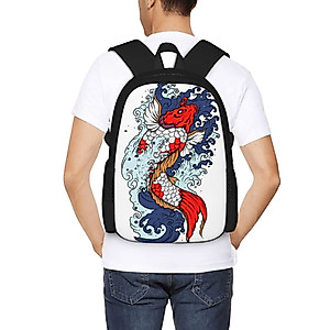 Backpack for Teens Adults,Pug Dog Print Puppy Funny Quote Durable Travel Backpacks College Bookbags Business Computer Bags for Campus Work Hiking Camping Commuting Shopping Sport