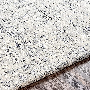 Hauteloom Tanana Wool Living Room, Bedroom Area Rug - Modern - Beige, Black, Gray - 8' x 10'