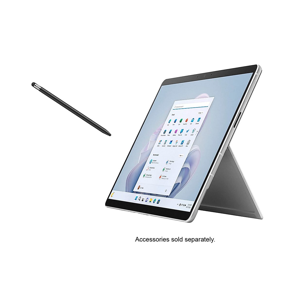 Microsoft Surface Pro 9, 13" Touchscreen 2-in-1 Tablet, 12th Gen Intel Core i5-1235U, Intel Iris Xe Graphics, 8GB DDR5 RAM, 1TB SSD, Windows 11 Pro, Platinum, Device Only, with MTC Stylus Pen