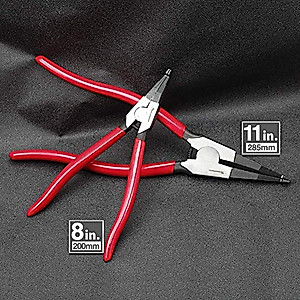 SPEEDWOX 8 Inches Lock Ring Pliers for Removing Installing Gearshift Locking Rings Special Angle Tip Circlip Retaining Ring Pliers Automobile Transmission Clutch Shafts Tool Labor Day Gifts Tool Gift