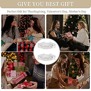 Weidace Corner Shower Caddy, 2 Pack Rotation Shower Organizer, Corner Shower Shelf with 2 Hooks, Adhesive No Drilling Wall Mounted Shelves for Bathroom, Kitchen (Transparent)