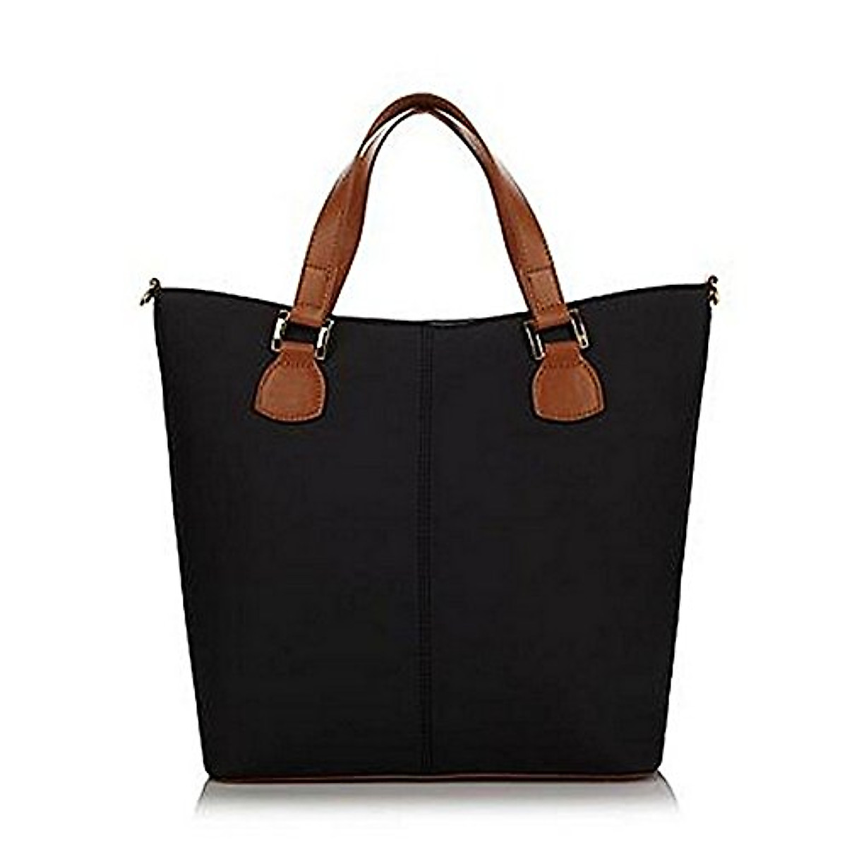 JOY & IMAN Alexandria Leather Tote Crossbody Zip Pockets Cognac NEW 539-083