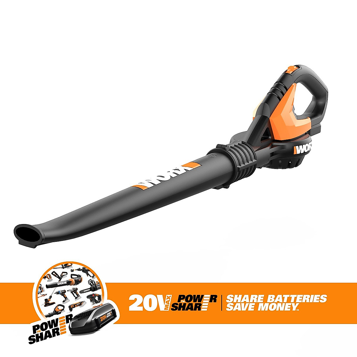 WORX WG545.9 20V Work Air Lithium Multi-Purpose Blower/Sweeper/Cleaner Tool ONLY