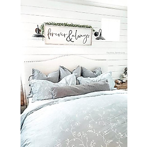 SouthShore FINE LIVING Sweetbrier Collection, 300 Thread-Count, Premium Quality Single-Ply, Long Staple Cotton Sateen Duvet Cover Set, King / California King, Blue