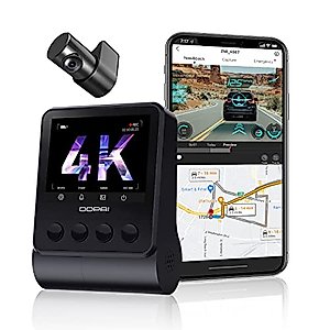 DDPAI Dash Cam Front and Rear 4K, Cam Car Camera with 2160P Front +1080P Rear, Built-in WiFi GPS, Dual Dash Camera for Cars, Night Vision,Parking Monitor,Support 128GB max, Z50
