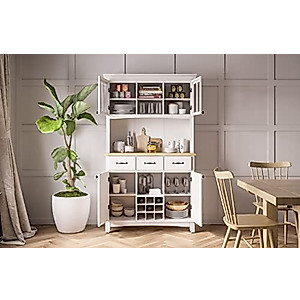 Homestyles sideboards-buffets-credenzas, Server with Hutch, Off White