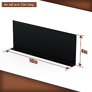 BJADE'S Gutter Valley Splash Guard,12 Pcs Aluminum Roof Valley Splash Shield Gutter Guard.for Straight,Flat Roofs,Corner,10 inch Each,Black