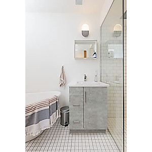 Stone Marble Peel and Stick Wallpaper (24" x 78.7", 2 Pack, Concrete Texture, Gray) Renter Friendly Removable Waterproof Vinyl Home Décor for Cabinets Bookshelf Drawer Table Furniture