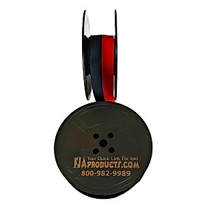 Royalite 64 and 65 Typewriter Ribbon, Black and Red, Compatible, Twin Spool