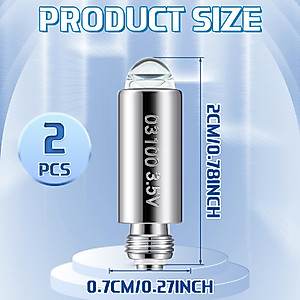 Funtery 2 Pcs Halogen Replacement Bulbs Compatible with Welch Allyn, 3.5v Lamp 06500-u Otoscope Lamp (03100-U)