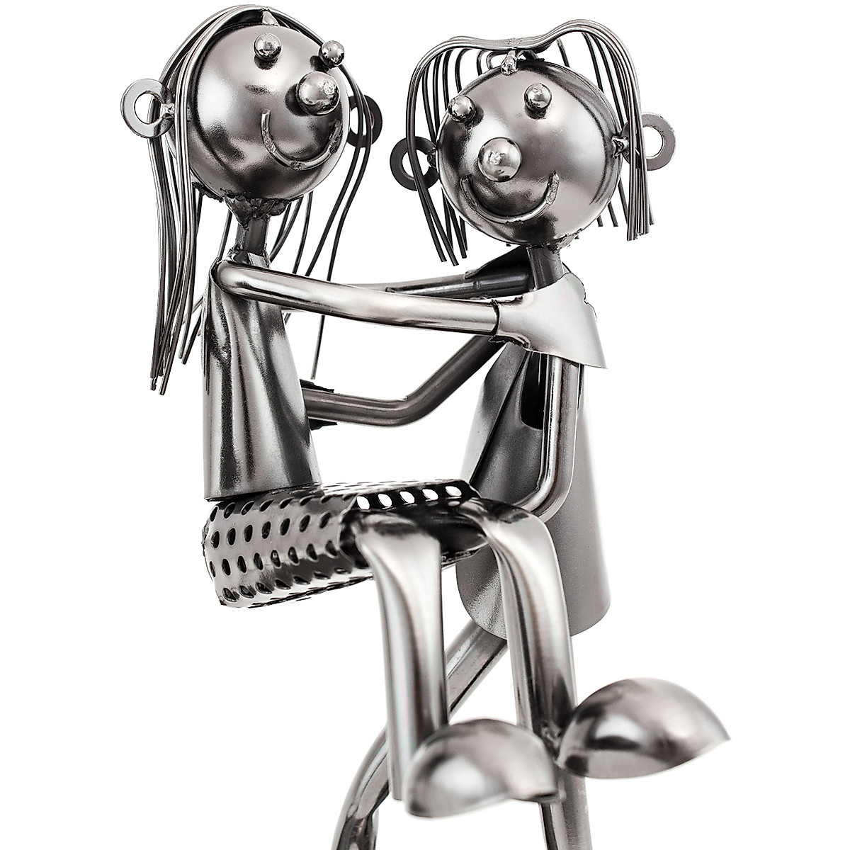 BRUBAKER Wine Bottle Holder Statue Love Couple, Carrying Wife Over The Threshold Sculptures and Figurines Decor Wine Racks and Stands Gifts Decoration