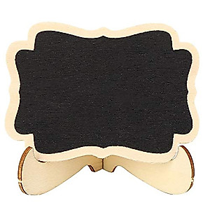 Taidda Mini Chalkboard Sign, 10Pcs Wooden Blackboard Small Chalkboard Labels with Easel Stand for Food Labels, Table Numbers, Weddings Party Decorationrd