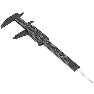 Plastic 150MM High Accuracy Double Rule Scale Durable Gauge Plastic Vernier Caliper Measuring Tool for Measurements(Black)