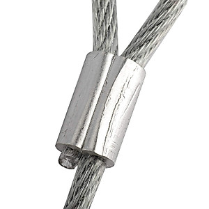 Stage Light Safety Cables, 25.5" Stainless Steel Safety Security Cable for Party Lights DJ Light Stage Lighting, Load 110lb, Pack of 20