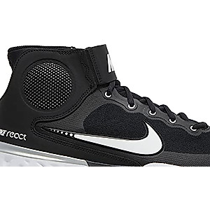 Nike Alpha Huarache Elite 3 Mid White/BlackMen's Baseball Cleat (us_Footwear_Size_System, Adult, Men, Numeric, Medium, Numeric_15)