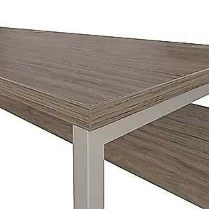 Bush Business Furniture Hybrid Computer Table Desk with Metal Legs, 72W x 24D, Modern Hickory