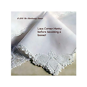 Angel Lace Christening Handkerchief Bonnet