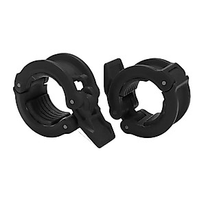 LC Fitness Olympic Barbell Clamps Collars Quick Release Pair Weight Clips for 2 inch Barbell (Black)