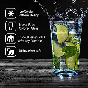 JGIRL unbreakable Plastic Drinking Glasses [Set of 6] Shatterproof Drinking Cups, reusable Drinking Tumblers, Plastic glass cup, Drinking cup, Dishwasher Safe (16 Ounces)