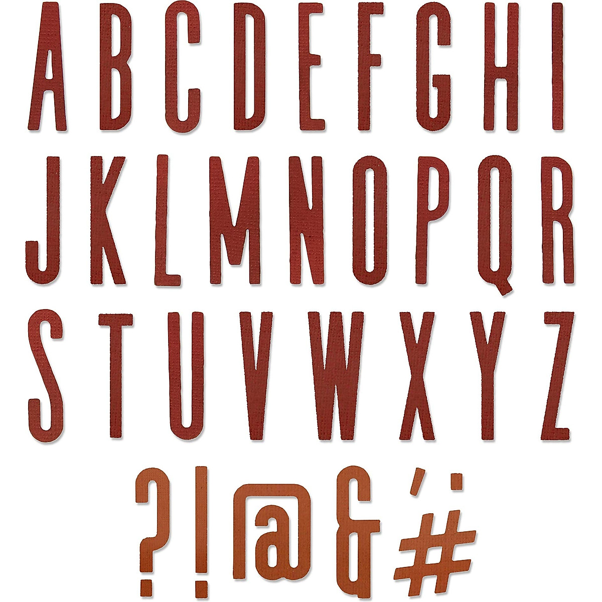 Sizzix Thinlits Die Set 65 Pack Alphanumeric Classic Upper Case by Tim Holtz, Multicolor